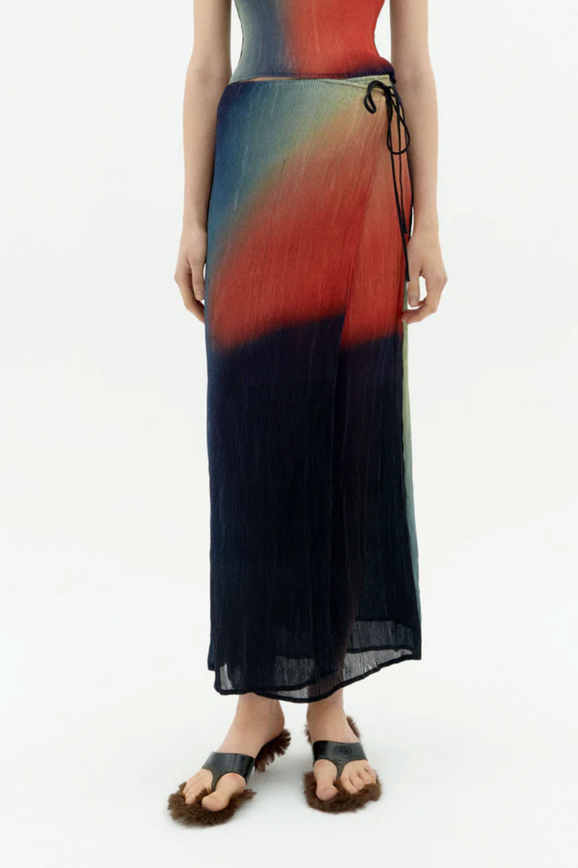 THINKING MU - RED BOOKEH PAULINE SKIRT | Shop at PUKAS SURF SHOP